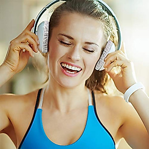 BBTO 300 Pieces Non-Woven Sanitary Headphone Ear Cover Disposable Headset Covers Fabric Earpad Covers for Headphones (White, L-11 cm)