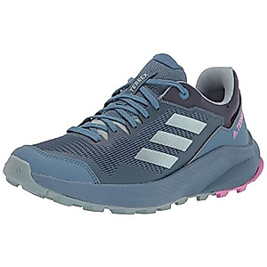 adidas Women's Terrex Trailrider Trail Running Shoe, Wonder Steel/Magic Grey Met/Pulse Lilac, 8