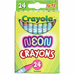 Crayola® Neon Crayons, Assorted Neon Colors, Pack Of 24 Crayons