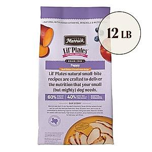 Merrick Lil’ Plates Premium Grain Free Dry Puppy Food for Small Dogs, Real Chicken and Sweet Potato Kibble - 12.0 lb. Bag