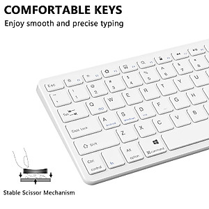 TaIYanG Bluetooth Keyboard for iPad Wireless Keyboard Compatible iPad 10th/iPad 10.2(9th/8th/7th Generation),iPad Air 5th/4th, iPad Pro 11/12.9, iPad 9.7, iPad Mini and All Bluetooth Devices (White)