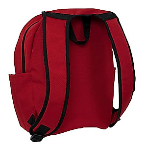 Sesame Street Hello Elmo Personalized Backpack with Custom Name Printed on Red Book Bag | Zippered Compartments and Side Water Bottle Pockets | Toddler Size School Bag