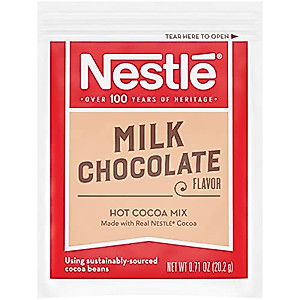 Nestle Hot Chocolate Packets, Milk Chocolate Flavor Hot Cocoa Mix, Made with Real Cocoa, 0.71 oz Sachets, Bulk Pack (60 Count)