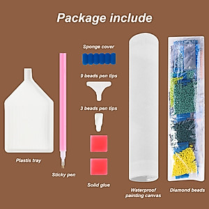 Stalente Diamond Painting Kits for Adults, 5D DIY Diamond Art Kits for Beginners Round Full Drill Diamond Painting for Home Wall Decoration Gift 12×12inch, Sunflower Boots