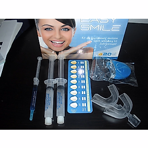 Easy Smile - Kit Tooth Whitening -Led Light + 20 Cc Peroxide Carbamide 35% + Remineralization Gel 3cc +2 Trays-Made in Usa-