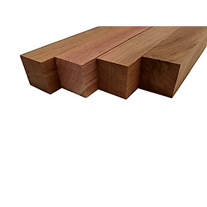 Barrington Hardwoods Black Walnut Turning Blank Squares - 1.5" x 1.5" (4 Pcs) (1.5" x 1.5" x 12")
