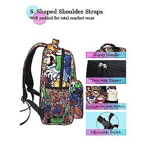 Super Cartoon Backpack Anime 3D Game Printed School Bookbag Laptop Backpacks Travel For Boys Girls Kids Back To-School