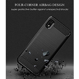 Galaxy A10E Case, Samsung A10E Case, Asmart Shock Absorption Galaxy A10E Phone Case Slim TPU Bumper Cover Soft Flexible Galaxy A10E Skin Lightweight Protective Case for Samsung Galaxy A10E, Black
