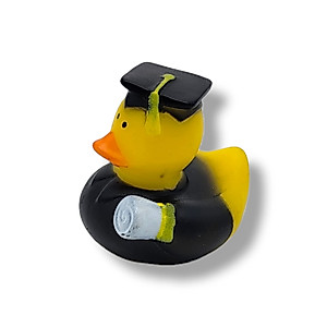Cool Holiday Rubber Ducks (2") Standard Size. (12 Pack) Cute Duck Bath Tub Pool Toys. (Graduation Rubber Ducks)