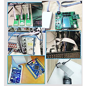 Fielect 2pcs IDC 20 Pin Connector Gray Wire Flat Ribbon Cable Connector Length 30cm 2.54mm Pitch