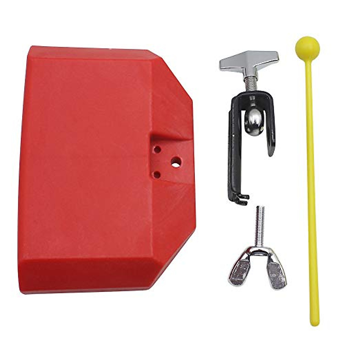 Cow Bell,5 inch ABS Plastic Cow Bell Noisemaker with Stick for Percussion Musical Instruments (Red) Percussion Supplies