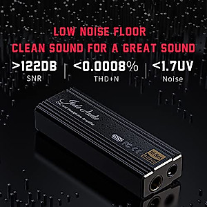 FiiO JadeAudio KA3 Headphone Amps Tiny Amplifier USB DAC High Resolution Supports 32bit/768kHz and DSD512 Headphone Outputs 3.5mm/4.4mm for Smartphones/Laptop/PC/Players