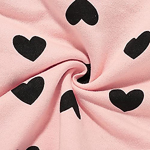 Dimoybabe Baby Girl Clothes Toddler Fall Winter Outfits Set Long Sleeve Ruffle Shirts Tops + Pant + Headband 3pcs 0-6 Months, Pink, Black