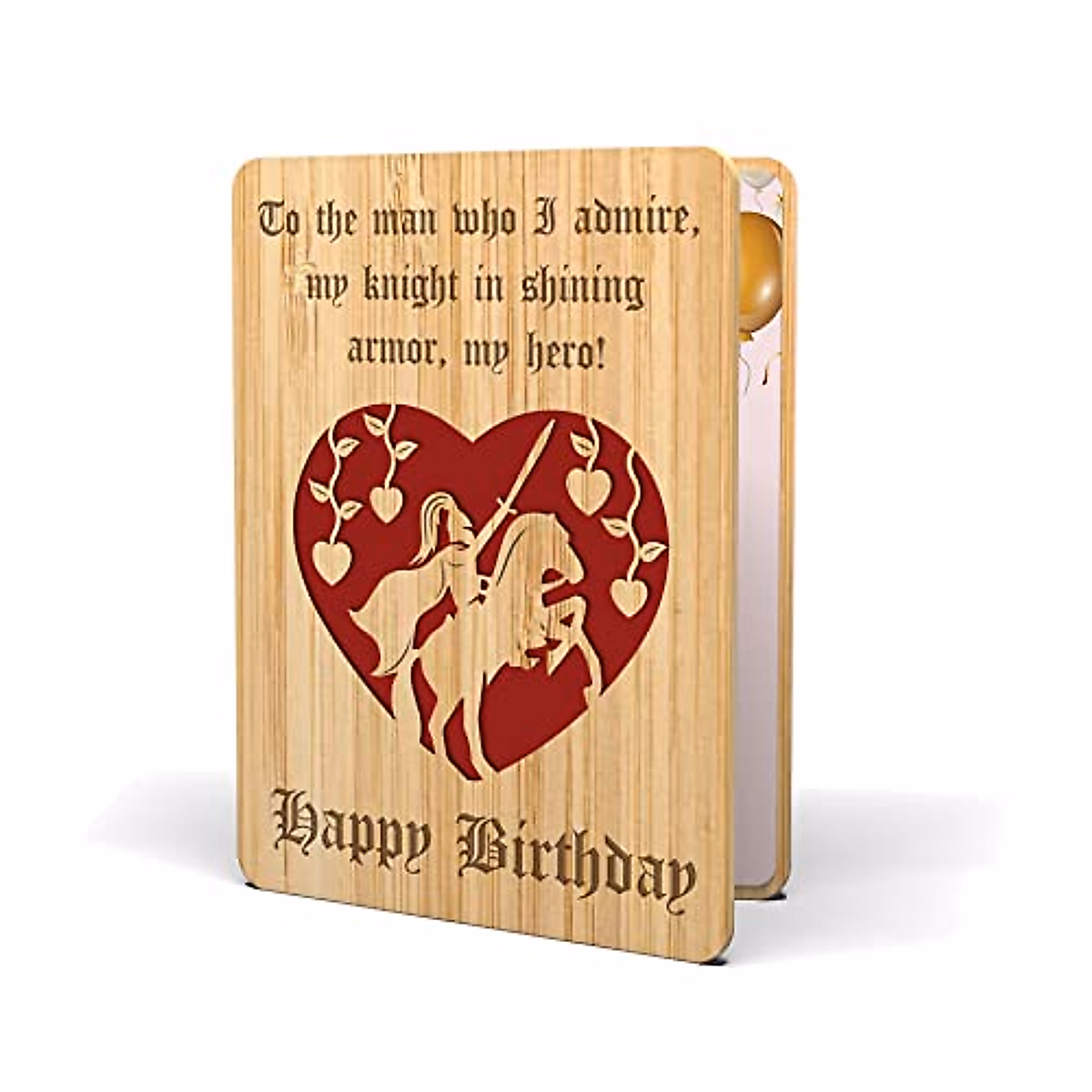Happy Birthday Cards For Men: Birthday Card for Husband, Fiance, Lover or Him; Unique Laser Cut Knight Design Makes it Perfect Birthday Card for Him. Can Be Given As Birthday Gift For Men