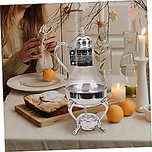 SOESFOUFU Heated Coffee Pot Afternoon Tea Maker Espresso Machine Espresso Coffee Maker Turkish Teapot Heatable Teapot Tea Steeper Teapot with Blooming Tea Espresso Maker Coffee Kettle Glass