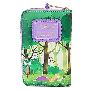 Loungefly Disney Tangled Rapunzel Swinging From Tower Zip-Around Wallet