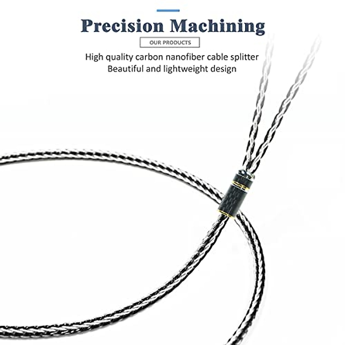GUCraftsman 16 Strands 7N Single Crystal Copper/Silver Mixed Headphone Cable for AUDEZE LCD-X LCD-XC LCD2 LCD3 LCD4 LC5 LCD24 LCD-MX4 MM-500 MEZE Empyrean Elite Kennerton Thror Vali (4.4mm Plug)