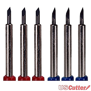 7-PC Kit - 6 Roland Type Vinyl Cutter Replacement Carbide Blades + Vinyl Weeding Cutting Hobby Knife