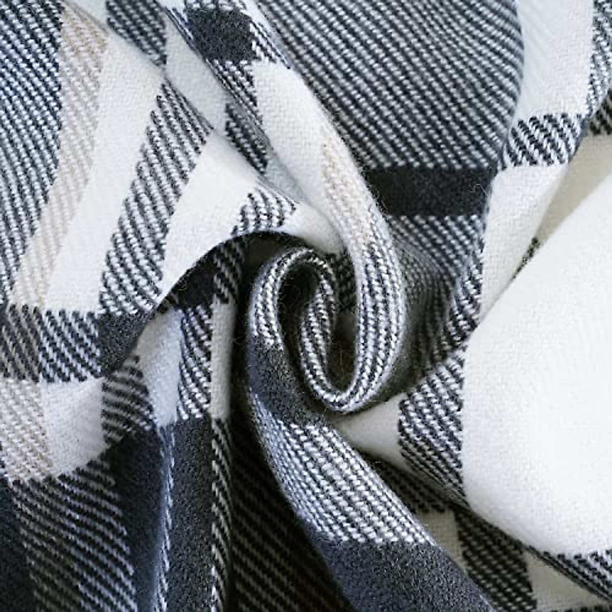 Bangya Acrylic Plaid Throw Blanket with Decorative Fringe for Travel，Bed, Sofa, Couch,Office ( 50inch x 60inch)