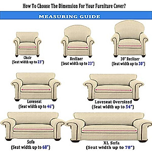 RBSC Home Sofa Slipovers Waterproof Sofa Covers for Dogs, Couch, Loveseat and Large Sofas (Brown, 68")