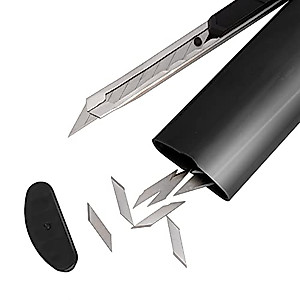 FOSHIO Black Razor Blade Disposal Container Storage Box 30 Degree Snap Off Blades Utility Knives Safety Blade Bank