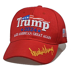 Bestmaple Camouflage Make America Great Again Embroidered Hat MAGA USA Baseball Cap (Make Red)