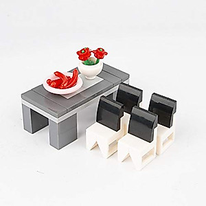 General Jim's Building Blocks Toy Bricks House Furniture Toy Set for Bedroom Living Room & Dining Room for City Street Houses Fun for Teens or Adults