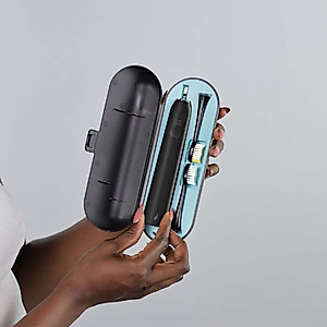 Electric Toothbrush Rechargeable Sonic Toothbrush for Kids and Adults, USB Toothbrush Longest Lasting Battery Life, Travel Case, USB Power Adapter and 4 Toothbrush Heads (Black)