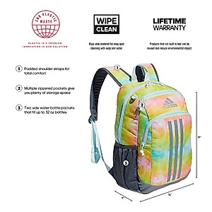 adidas Creator 2 Backpack, Stone Wash Rainbow/Grey/Almost Blue, One Size