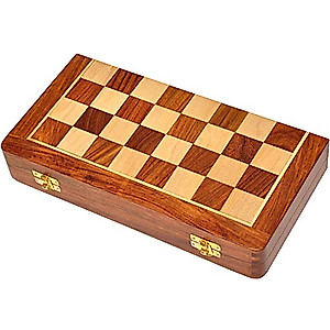 STORE INDYA Handmade Premium Wooden Magnetic Folding Chess Board Set with Storage Box -12 Inch| Travel Chess Board Game |Tournament Chess Set| Strategy Educational Board Games for Kids Adults Teens