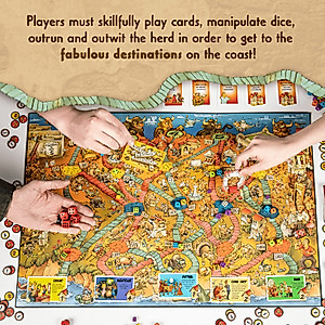 Calliope Games Running with the Bulls - Dice & Board Game - For Game Night - 2-6 Players