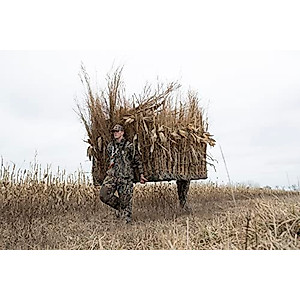 Avian-X G-Blind 4-Person Hunting Blind | Unique G-Shaped Frame Waterfowl Blind in Mossy Oak Shadow Grass Habitats Camo