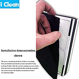 I clean Replacement Idylis Filters B,2 HEPA Filters&2 Carbon Filters set Compatible with Idylis AC-2125, AC-2126, IAP-10-125, IAPC-40-140, IAP-10-150, IAP-10-050, Model # IA