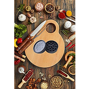 2PCS Spice Grinder 2.2Inch Portable Lightweight Biodegradable Materials Small Grinder for Coffee, Beans, Spices, Nuts, Grains (Black & White)