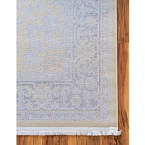 Unique Loom Baracoa Collection Area Rug - Prado (8' 4" x 10' Rectangle, Yellow/ Ivory)