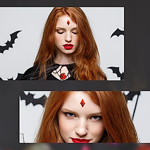 Red Gem Waist Belt - PUWUTO Anime Cosplay Stone Chain Western Belt, Adjustable Halloween Rhinestone Belt Costume for Women Halloween Cosplay Props Accessories