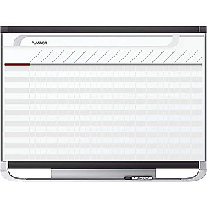 Quartet Prestige 2 Magnetic Total Erase Project Planner, 4 x 3 Feet Board with 28 Row/42 Column Chart (PP43P2), Graphite, White