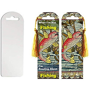 Sublimation Blank Bookmarks with Tassels. Bulk Blanks (25) Ideal Starter Kit for Beginners or Pros Looking for Sublimatable Bookmarks to Decorate, Make Your Own Bookmark with Ink Dye