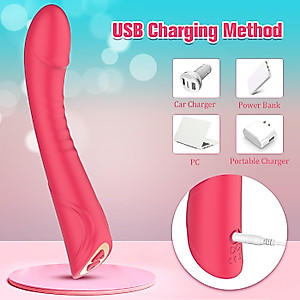 Realistic G-spot Dildo Vibrator for Women, Vaginal Anal Clitoris Stimulator for Solo Masturbation or Couple Lover Sex Things, Silicone Adult Sex Toys Massager with 7 Vibration Modes