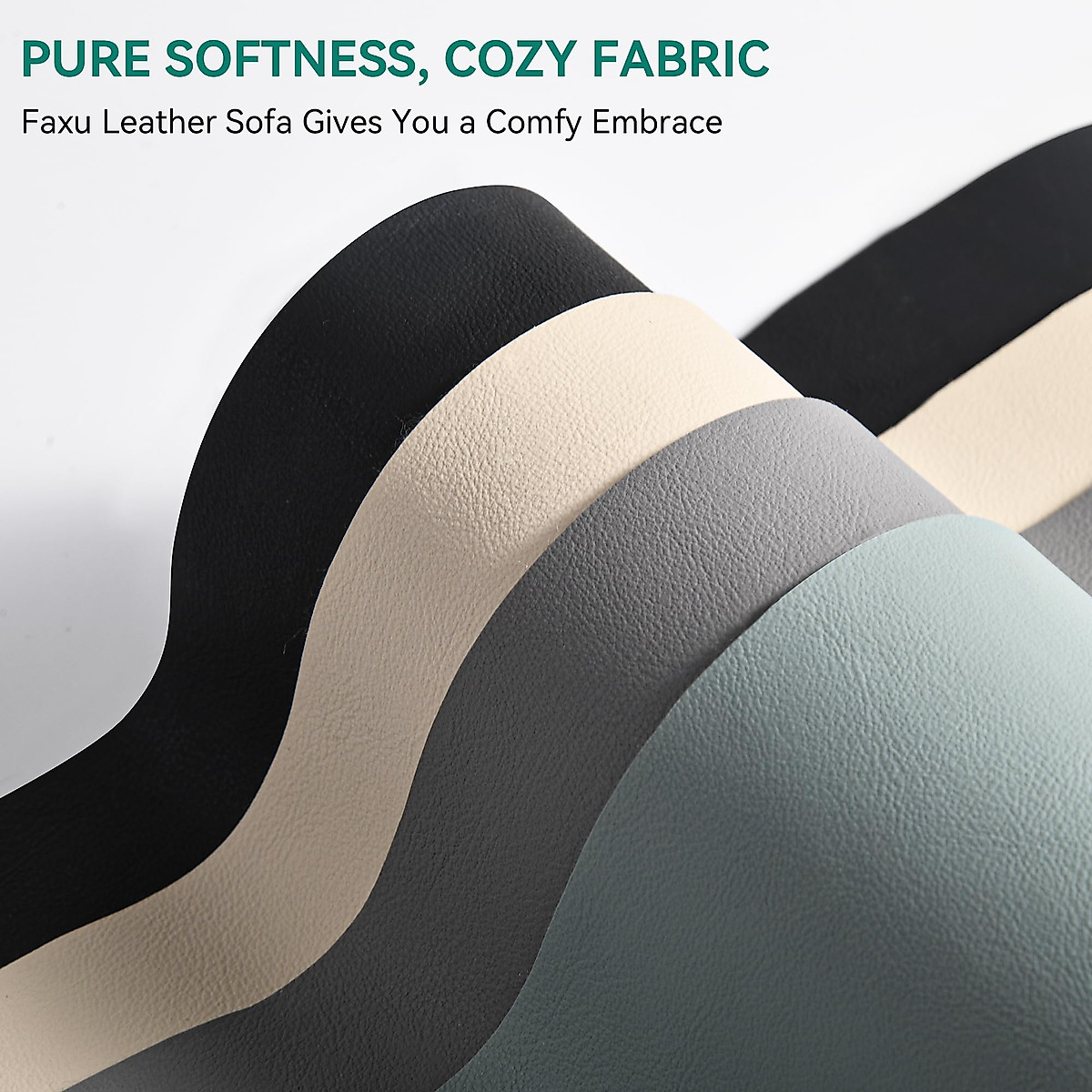 YITAHOMA Sectional Couches for Living Room, U Shaped Sofa Faux Leather Modern Modular Couch with USB & Type C Charging Ports Double Chaise and Comfy Upholstered, Beige