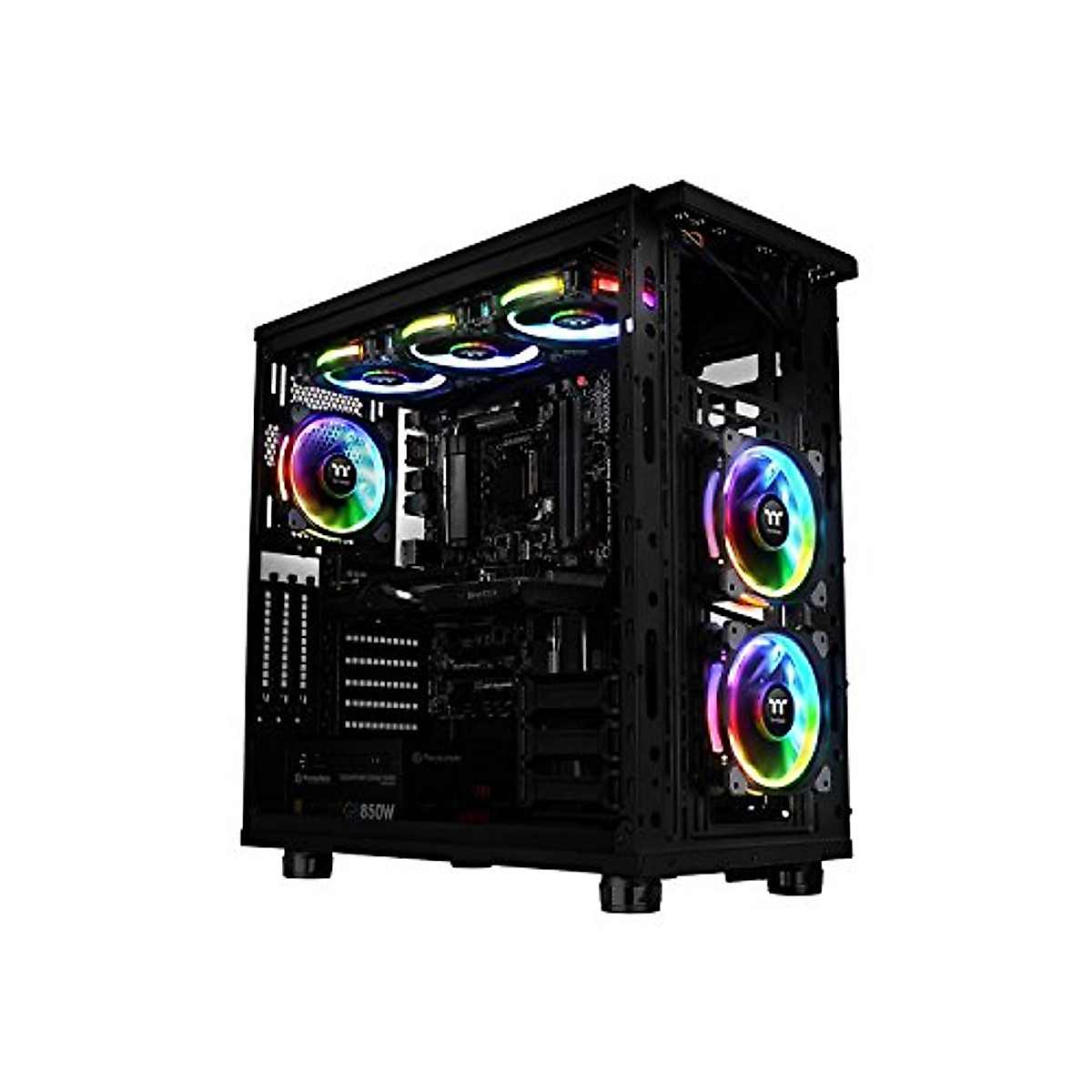 Thermaltake Riing Plus 12 RGB TT Premium Edition 120mm Software Enabled Circular 12 Controllable LED Ring Case/Radiator Fan - Five Pack - CL-F054-PL12SW-A