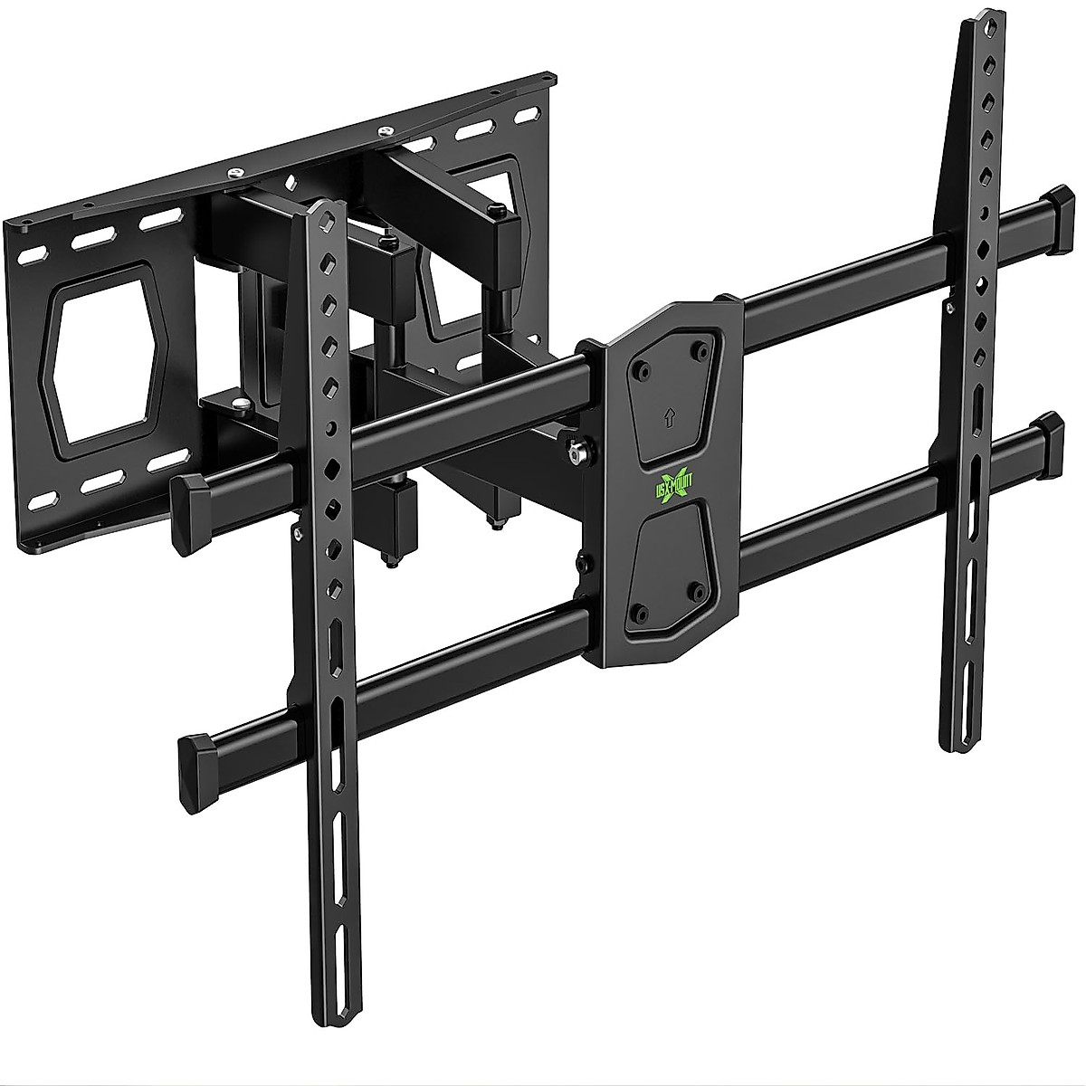 USX MOUNT Full Motion TV Wall Mount for 42"-80" TVs, Swivel and Tilt TV Mount , Wall Mount TV Bracket with Articulating 6 Arms, Max VESA 600x400mm, 110 lbs, 16" Wood Studs with Wall Drilling Template