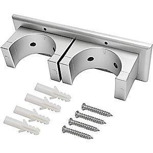 Food Dispensers 2 PACK Wall Mount Double Dry Cereal Dispenser, Convenient Storage Dual Control for Cereal Nuts, Coffee Beans Trail Mix Candy Oatmeal Rice Pasta Candy Container, 50oz Each Cereals Bank