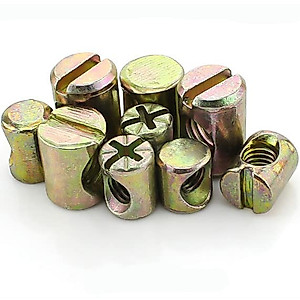 GDFYMI Crib Screws Replacement Set, Delta Crib Screws Hex Socket Cap Bolts Barrel Nut Baby Bed Hardware Replacement Kit Furniture Bolts (25-Set M6)