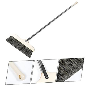 BCOATH Splicable Broom Indoor Broom Stand up Dustpan Kitchen Sweeping Brooms Kitchen Cleaning Rv Broom Hair Sweeping Brooms Outdoor Broom Cleaning Dustpan Kit Broom for Rv Stainless Steel