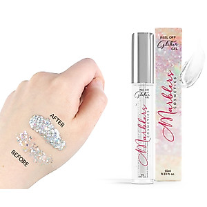 MARBLERS Holographic Face & Body Glitter [Rainbow Orange] 0.18oz (5g) | Chunky | Chopped | Flake | Non-Toxic | Vegan | Cruelty-Free | Festival, Rave & Party Makeup | Eye, Hair, Nail Polish, Eyeshadow