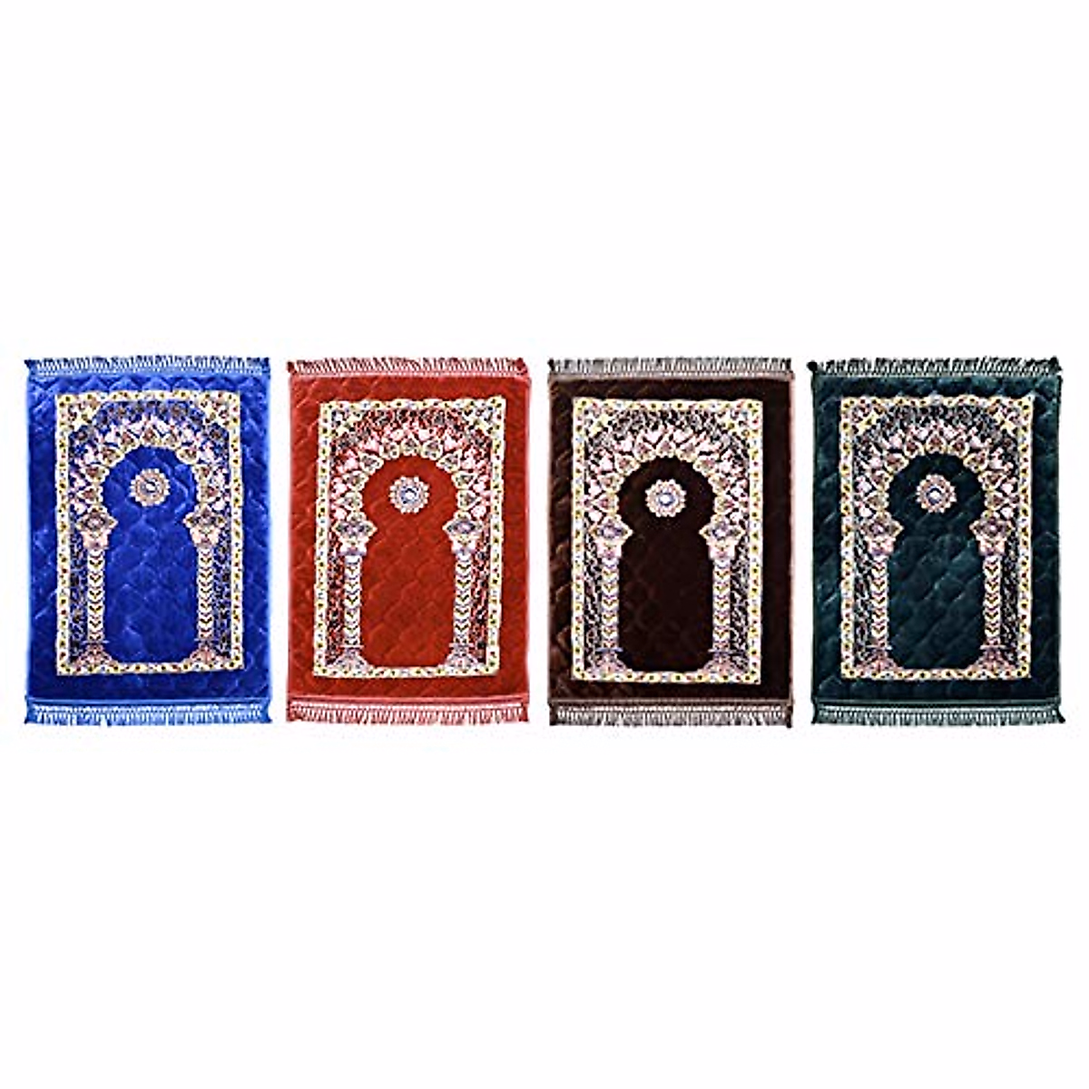 Empire Thick Padded Islamic Muslim Prayer Rug- Gray