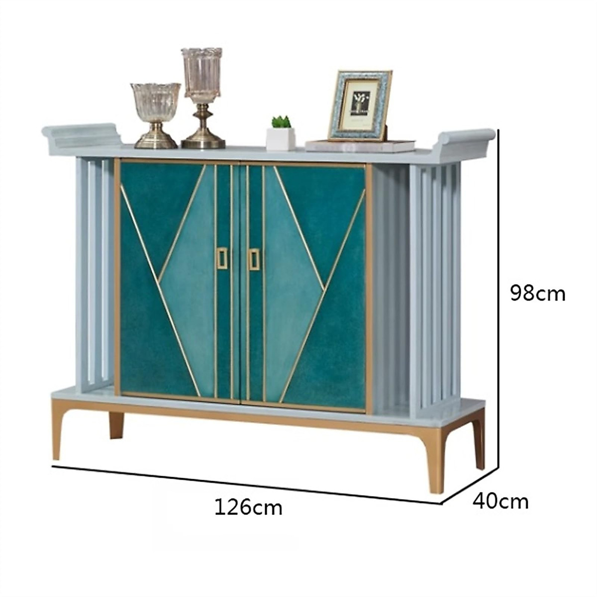 HARAY Shoe Rack Storage Cabinet with 2 Doors, Accent Wooden Sideboard Decorative Cabinet with 4-Tier Shelves, for Living Room, Bedroom, Hallway, Entryway Shoe Storage Organizer