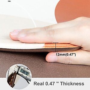 Wiabsi Anti Fatigue Kitchen Mats for Floor 2 Piece Set, [ 0.47'' Thick Heavy Duty] Cushioned Kitchen Rug Set, Waterproof Non-Slip Standing Kitchen Mat Runner Rugs for Desk Sink Laundry -Leaves