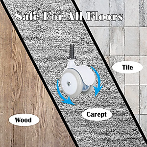 Baby Walker Wheels Replacement, Set of 4, Baby Walker Accessories, Plastic Rubber Wheels Casters, Universal Wheels (Rubber Grey)